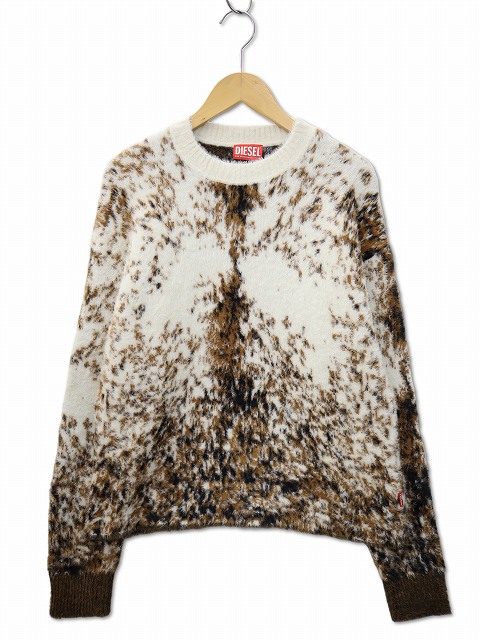 【楽天市場】【中古】ディーゼル DIESEL 2024AW K-ITELLO レオパード柄 シャギー ニット セーター L メンズ 【ベクトル ...