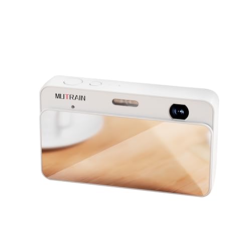 【楽天市場】MUTRAIN スライドオープンデジタルポイント&シュートカメラ ミラー付き 1080P 写真撮影練習 ホワイト X10 32G ...