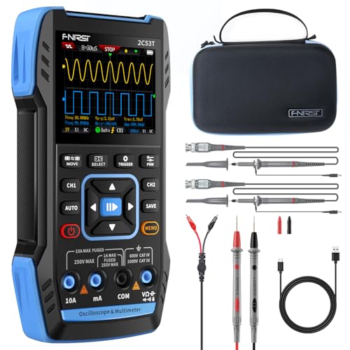 【楽天市場】FNIRSI 2C53T オシロスコープ 2ch 50Mhz帯域幅 Y-T/ロール/X-Y 250MS/s サンプルレート 3 ...