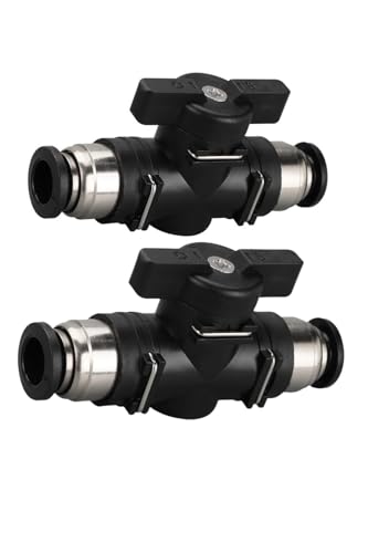 【楽天市場】YFFSFDC ハンドバルブ 空気圧コネクタ 2個セットボールバルブ気流制御バルブプレスアダプター BUC スイッチ ジョイントコントローラー チューブホース (BUC-06 ...