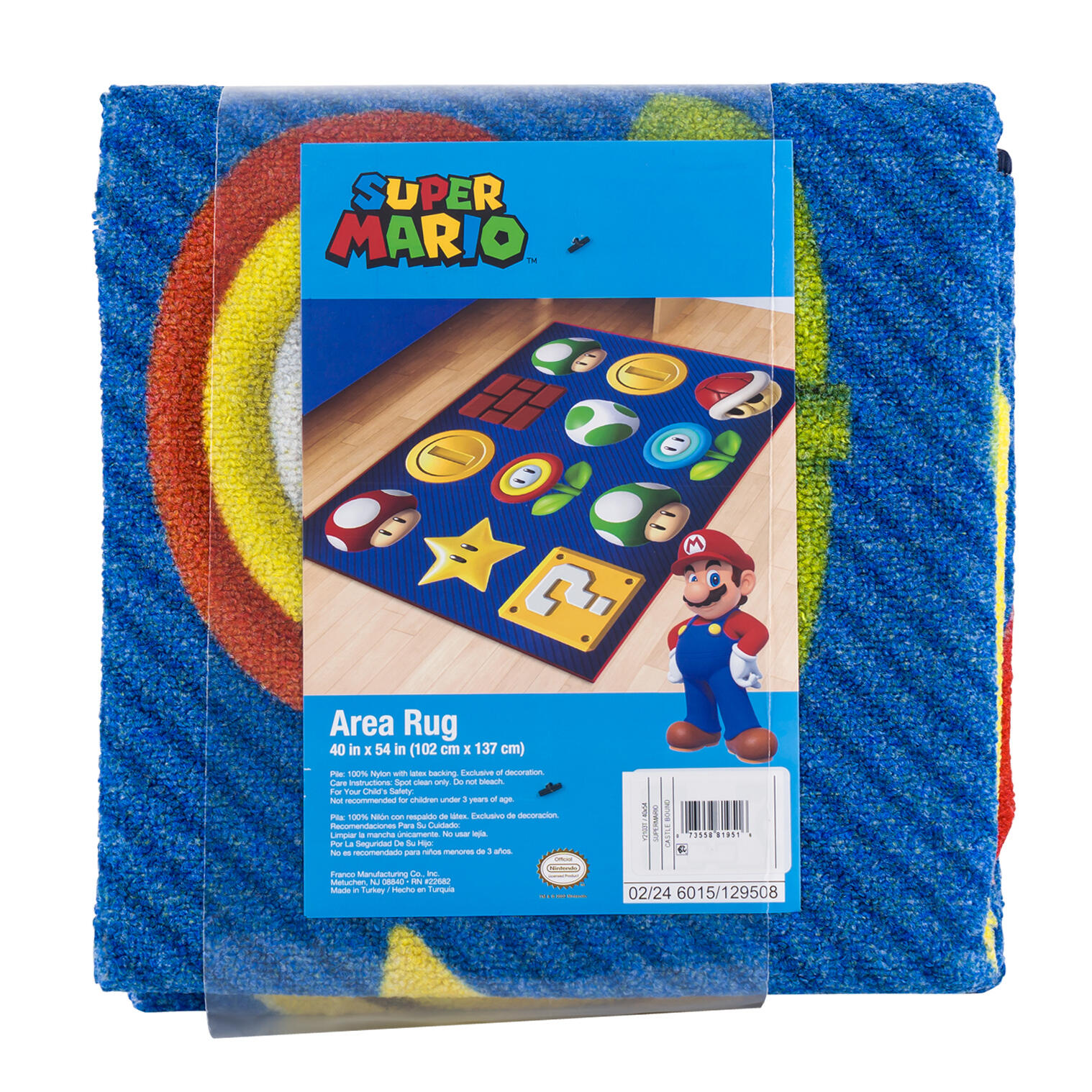 【楽天市場】スーパーマリオ Super Mario ラグ マット 絨毯 Super Mario Rug 102cm x 137cm：Sirius