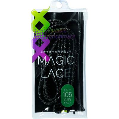 【楽天市場】[Caterpy] MAGIC LACE マジックレース の靴ひも 足本来のチカラを引き出す (105cm, 反射ジャガーブラック)：SIS-Rオンライン