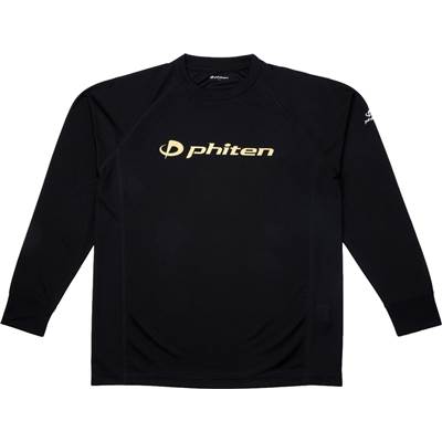 【楽天市場】phiten(ファイテン) RAKUシャツ SPORTS (SMOOTH DRY) 長袖 ブラック/金ロゴ XO：SIS-Rオンライン