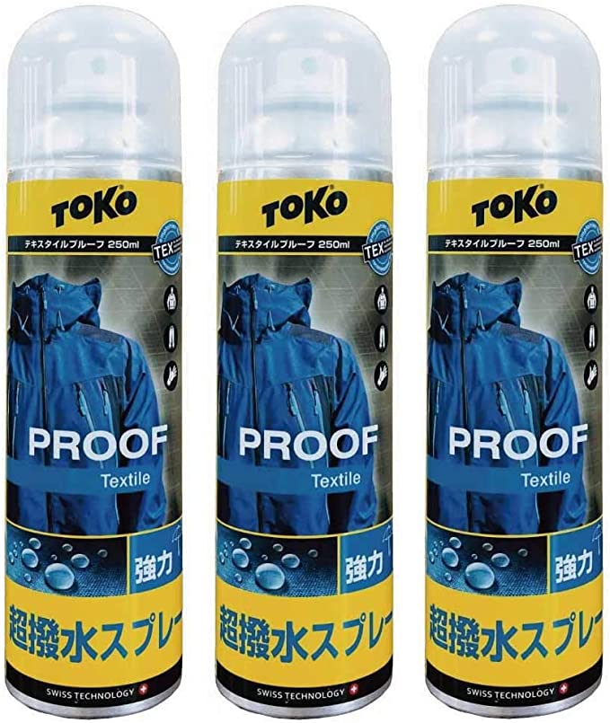 【楽天市場】TOKO(トコ) ウェア用 撥水スプレー テキスタイルプルーフ TEXTILE PROOF 250ml 5582623【GORE ...