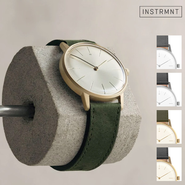 【楽天市場】【販売終了】『INSTRMNT DRESS WATCH 36mm（インストゥルメント 腕時計) 【ゴールド/オリーブヌバック ...