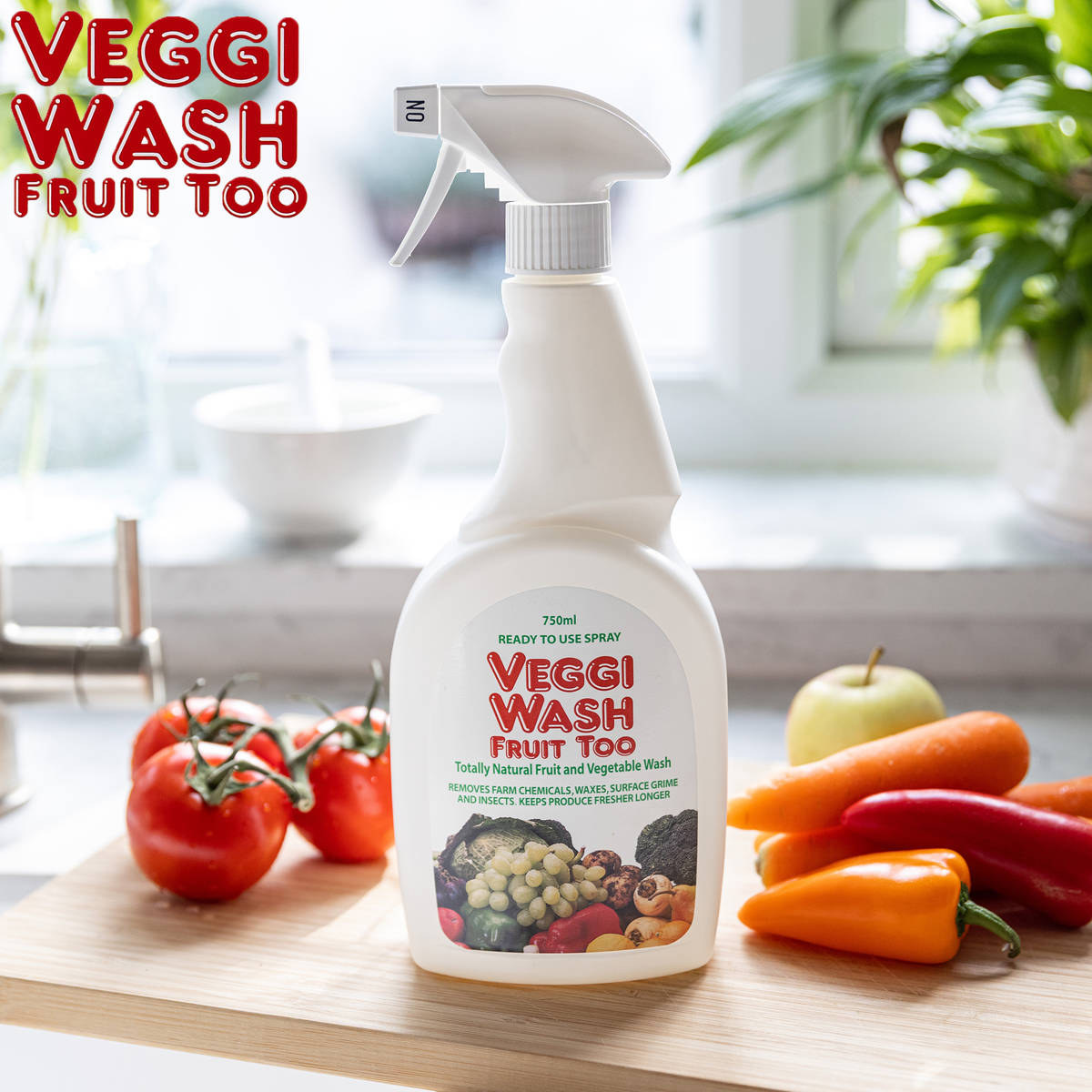 【楽天市場】【アウトレット】 VEGGI WASH FRUIT TOO ベジウォッシュ フルーツトゥー トリガー スプレー 750ml ...