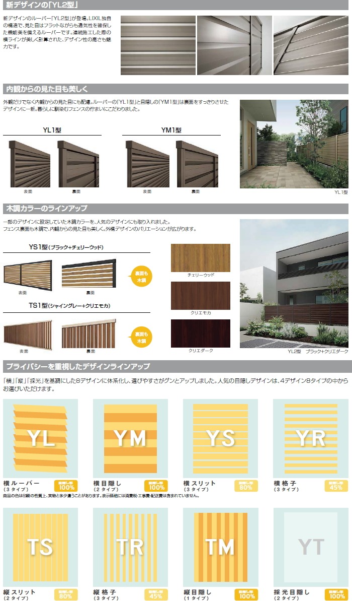 【楽天市場】フェンス 目隠しLIXIL(リクシル) TOEXフェンスAB YL3型フェンス本体H800横ルーバー3 境界 屋外 アルミ 形材フェンスガーデン DIY 塀 壁 囲い：DIY ...