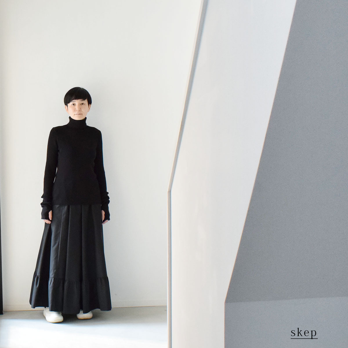 【楽天市場】リブ タートルネック ニット（厚手）：黒[NT29TABK] タートル リブニット タートルネックニット タートルセーター リブ ...