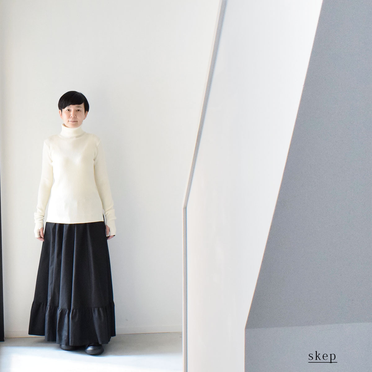 【楽天市場】リブ タートルネック ニット（厚手）：白[NT29TAWH] タートル リブニット タートルネックニット タートルセーター リブ ...