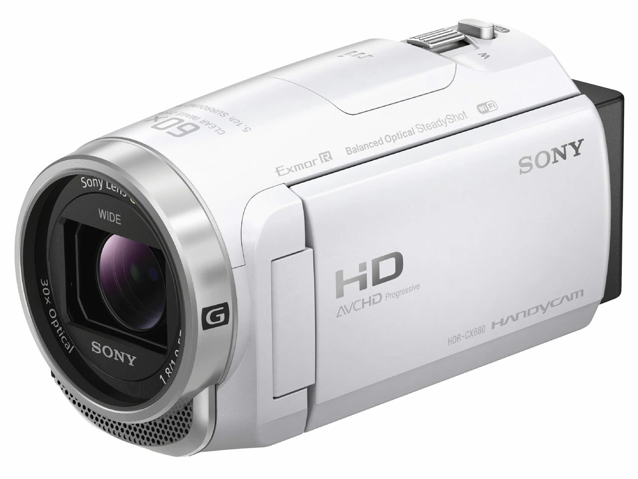 【楽天市場】【展示品】 ソニー SONY HDR-CX680 ホワイト ビデオカメラ Handycam ハンディカム 内蔵メモリー64GB 光学ズーム30倍 福島南倉庫：S＆Kグループ