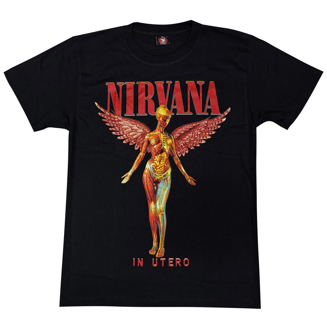 【楽天市場】【土日も発送】 ニルヴァーナ NIRVANA IN UTERO インユーテロ 黒 ブラック ロックTシャツ Tシャツ バンドTシャツ メンズ レディース ユニセックス ...
