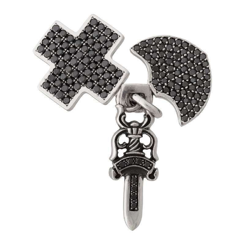 【楽天市場】CHROME HEARTS PENDANT 3 TRINKETS BLACK DIAMOND PAVE クロムハーツ 3トリンケッ ...