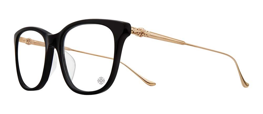 【楽天市場】CHROME HEARTS JEJE SPOT BLACK GOLD PLATED 52-18-132 クロムハーツ アイウェア ...