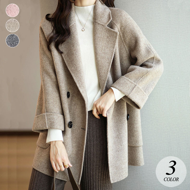 【楽天市場】クーポン利用で半額★ テーラード コート ジャケット Aライン オーバーサイズ アウター 長袖 ゆったり 大きめ 可愛い カジュアル 秋 冬 あったか 防寒 きれいめ 上品 ...