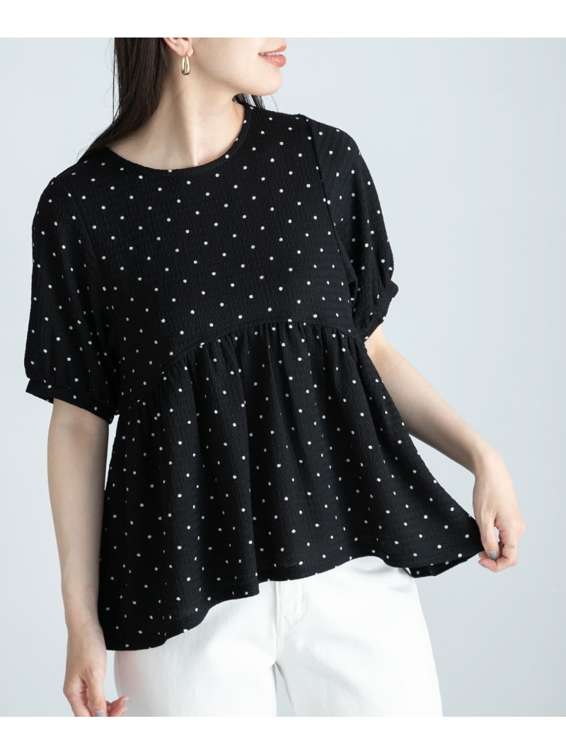 【楽天市場】『WEB限定』ドットプリントジャガードフレアプルオーバー Sonny Label サニーレーベル トップス カットソー・Tシャツ ...