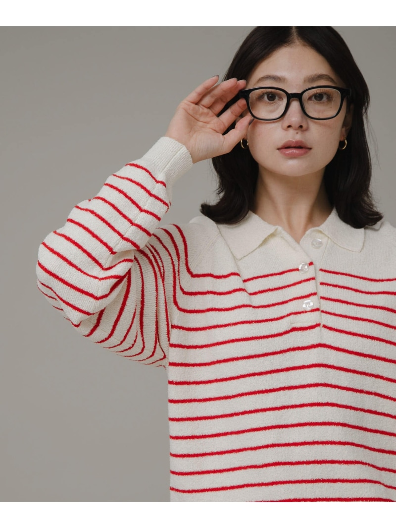 【楽天市場】【SALE／50%OFF】ポロシャツニットボーダープルオーバー Sonny Label サニーレーベル トップス ニット ホワイト【RBA_E】[Rakuten Fashion ...