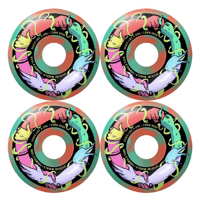 【楽天市場】SPITFIRE F4 53mm 99D FRIENDS SKATE LIKE A GIRL スピットファイヤー フォーミュラ ...