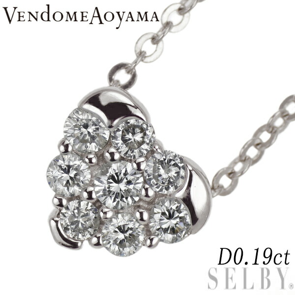 【楽天市場】【中古】 ヴァンドーム青山 K18WG ダイヤモンド ペンダントネックレス 0.19ct ハート SELBY 送料サービス Vendome：SELBY