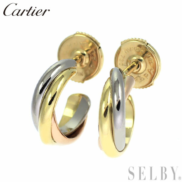 【楽天市場】【中古】 カルティエ K18YG/WG/PG ピアス トリニティ SELBY 送料サービス Cartier：SELBY