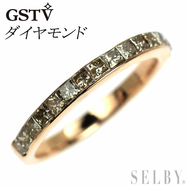【楽天市場】【中古】 GSTV K18PG プリンセスカット ダイヤモンド リング ハーフエタニティ SELBY 送料サービス：SELBY