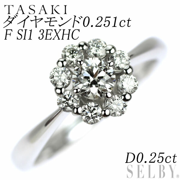 【楽天市場】【中古】 田崎真珠 K18WG ダイヤモンド リング 0.251ct F SI1 3EXHC D0.25ct SELBY 送料サービス TASAKI：SELBY