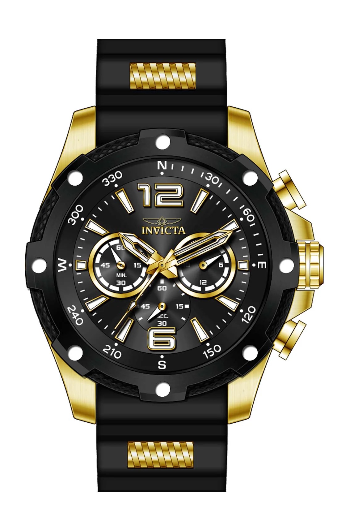 【楽天市場】Invicta インヴィクタ メンズ 腕時計 リストウォッチ 39995 ブラック 海外限定 時計 日本未発売 当店1年保証 ...