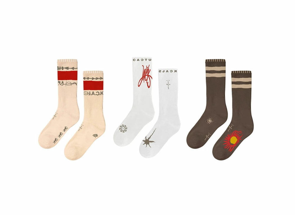 【楽天市場】即納 Travis Scott Cactus Jack REVERSE JACK SOCKS TRIO Multi トラヴィス スコット カクタス ジャック リバース ジャック ...
