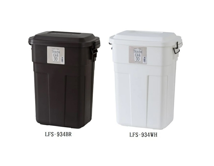 【楽天市場】【2個セット特価】東谷 トラッシュカン 30L LFS-934 BR/WH 2個セット 特価【代引不可】【北海道・沖縄・離島配送不可】 ダストボックス ゴミ箱 ふた付 オシャレ ...