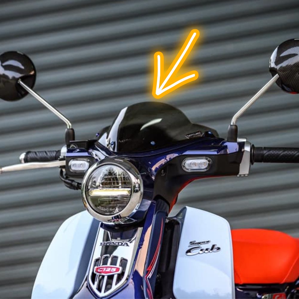 【楽天市場】ホンダ スーパーカブC125用メーターバイザーシールド /フロントシールド MotoLordD Front Shield for HONDA C125 モトロード：スマートスモーカーズ
