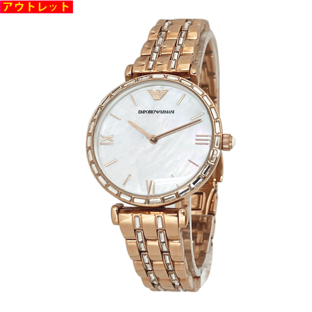 【楽天市場】エンポリオ アルマーニ 新品・ アウトレット 腕時計 AR11294 天然マザー・オブ・パールダイアル ローズゴールド クォーツ ...