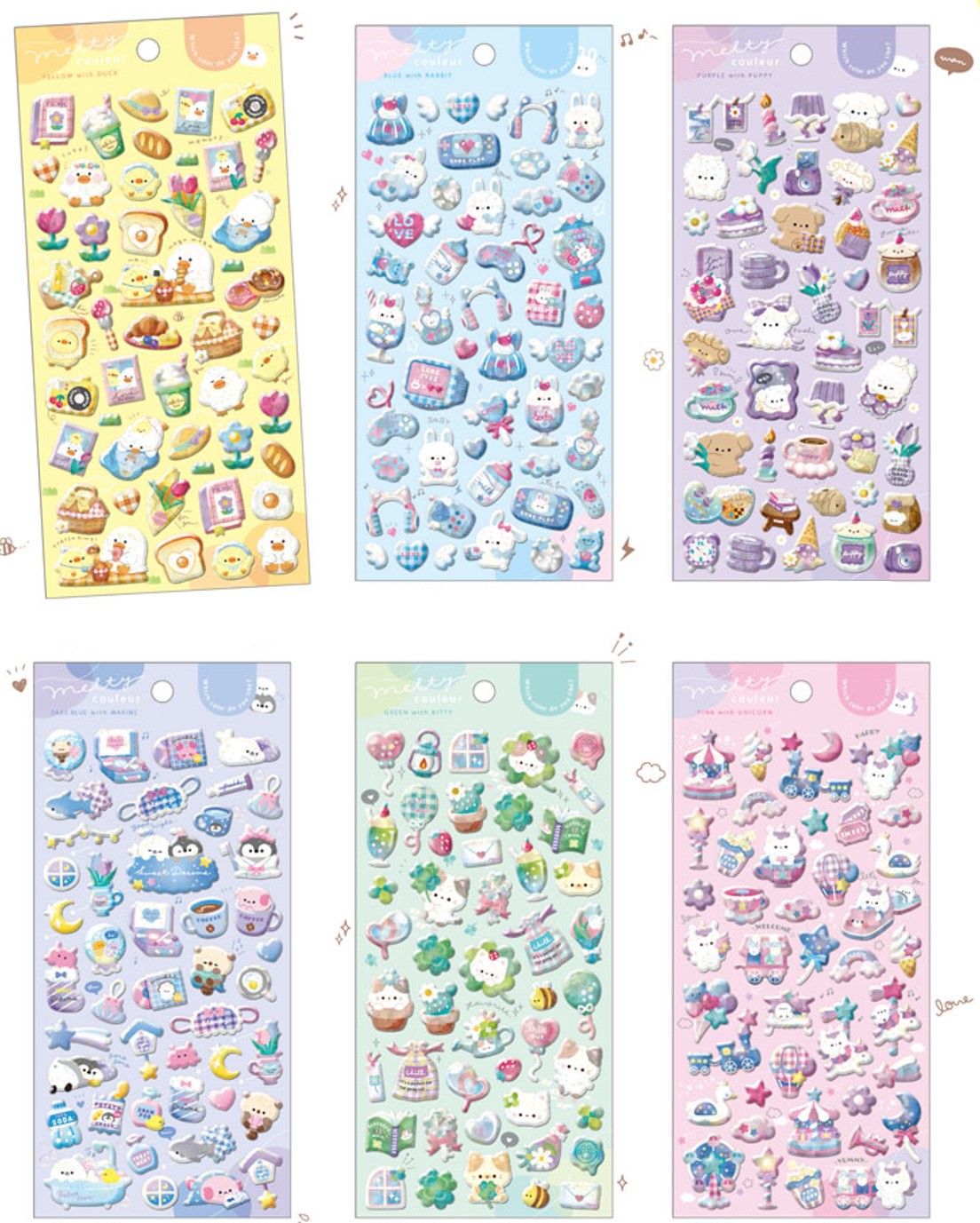 【楽天市場】シール メルティクルールシール qli_91058_91063 melty couleur sticker SEALSTICKER ...