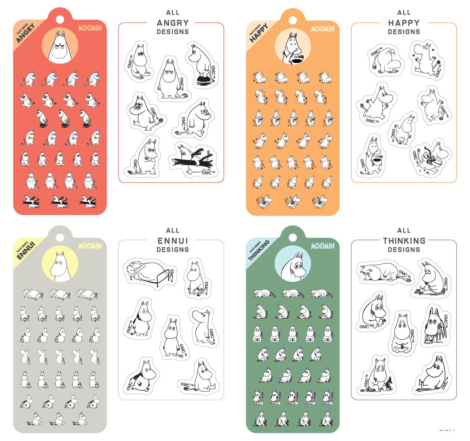 【楽天市場】ムーミンシールシート クリシートシール wrc_mof-ss-301_304 Clear sheet Seal FACE ...