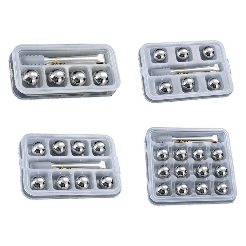 【楽天市場】ステンレス鋼の金属製の氷の球体再利用可能な球状の家事ギフト氷の球ティービールのためのチリングロック：すまいる・きゃりあ