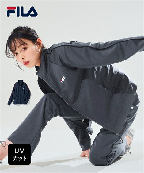 【楽天市場】スポーツウェア・フィットネスウェア 大きいサイズ ジャージブルゾン（UVカット）／FILAレディース 春夏秋 体型カバー ぽっちゃり L-10L ジム 運動着 作業着 30代 40 ...