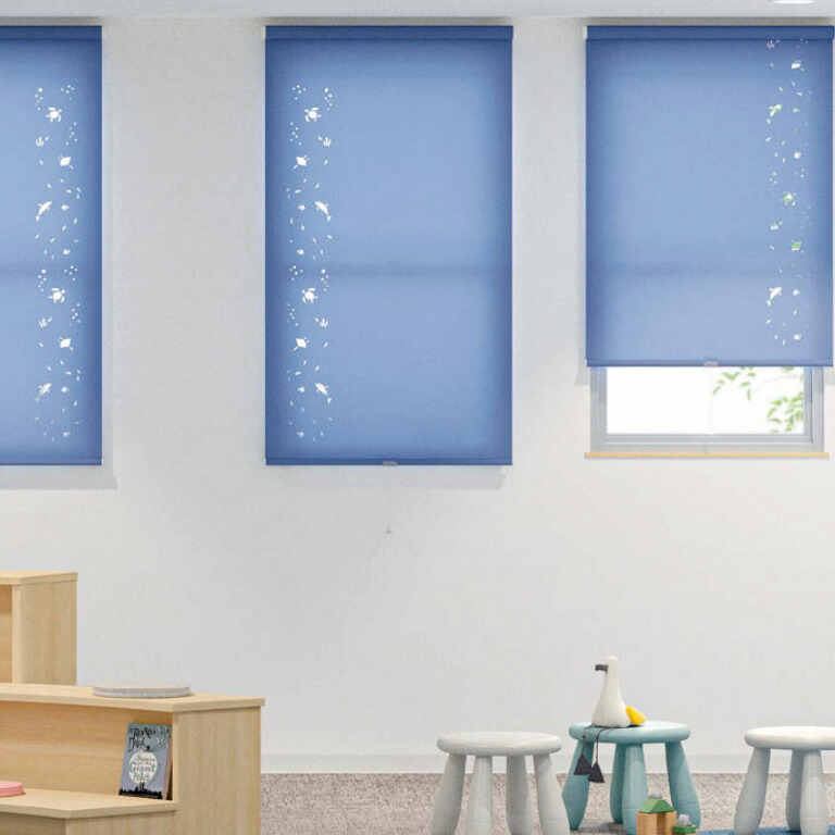 【楽天市場】【追加オプション】 レーザーカット TOSO ロールスクリーン TYPE410 サイド柄 左側 右側 海のなかまたち マイテックシーズ 切り抜いた穴から光が差し込む デザインカット ...