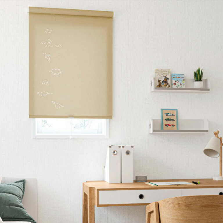 【楽天市場】【追加オプション】 レーザーカット TOSO ロールスクリーン TYPE411 サイド柄 左側 右側 恐竜 マイテックシーズ 切り抜いた穴から光が差し込む デザインカット リビング ...