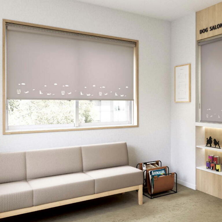 【楽天市場】【追加オプション】 レーザーカット TOSO ロールスクリーン TYPE414 下部柄 イヌ マイテックシーズ 切り抜いた穴から光が差し込む デザインカット リビング 居間 子供 ...