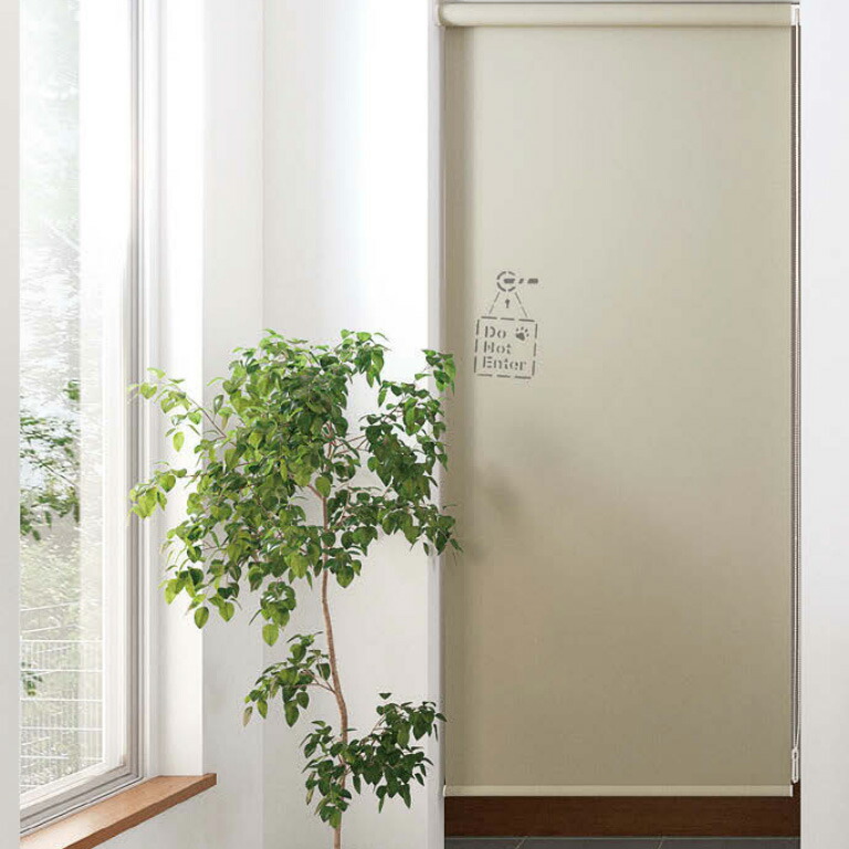 【楽天市場】【追加オプション】 レーザーカット TOSO ロールスクリーン TYPE425 ポイント柄 Do Not Enter マイテックシーズ 切り抜いた穴から光が差し込む デザインカット ...