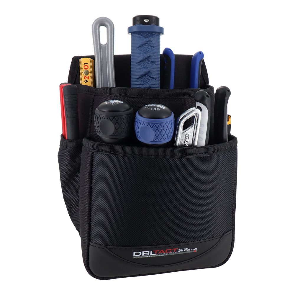 【楽天市場】DBLTACT 三共コーポレーション DT-02-BK 2段腰袋・大 ブラック DT02BK 【581886】：スマイル本舗 楽天市場店
