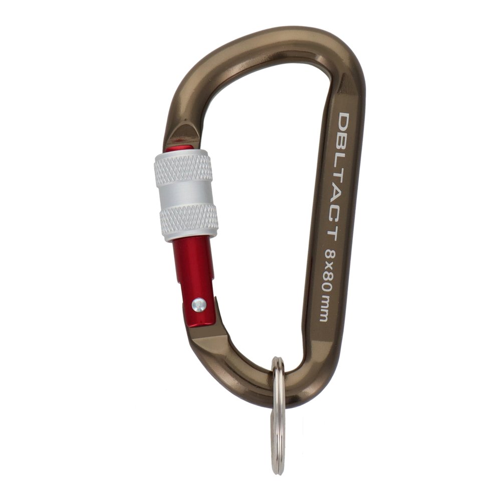 【楽天市場】DBLTACT 三共コーポレーション DT-AKL-185 アルミカラビナ ロックタイプ φ8mm ガンメタ(S)×レッド DTAKL185 【360355】：スマイル本舗 楽天市場店