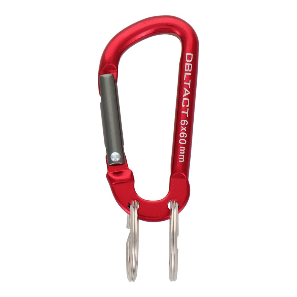【楽天市場】DBLTACT 三共コーポレーション DT-AKT-362 アルミカラビナ キーリング付 2連 レッド×ガンメタ(S) DTAKT362 【360392】：スマイル本舗 楽天市場店
