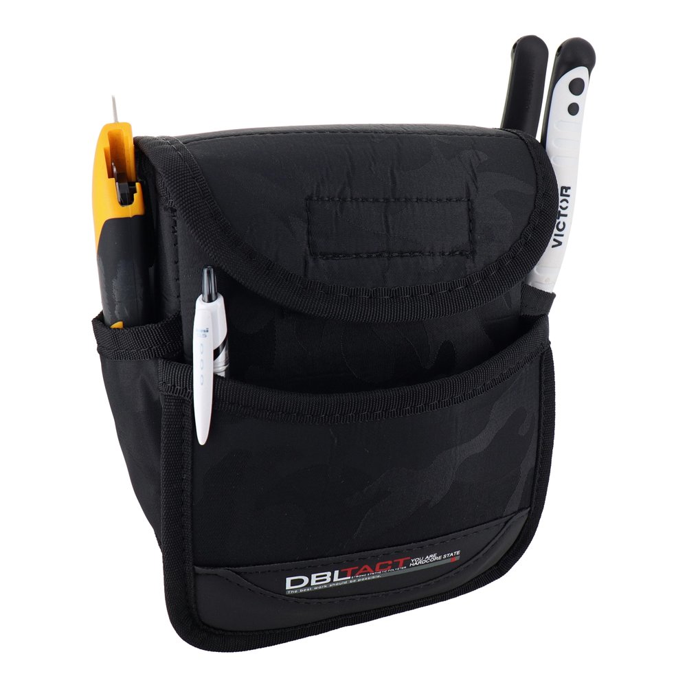 【楽天市場】DBLTACT 三共コーポレーション DT-22-BC 腰袋 2段 フタ付 ブラック迷彩 DT22BC 【580121】：スマイル本舗 楽天市場店