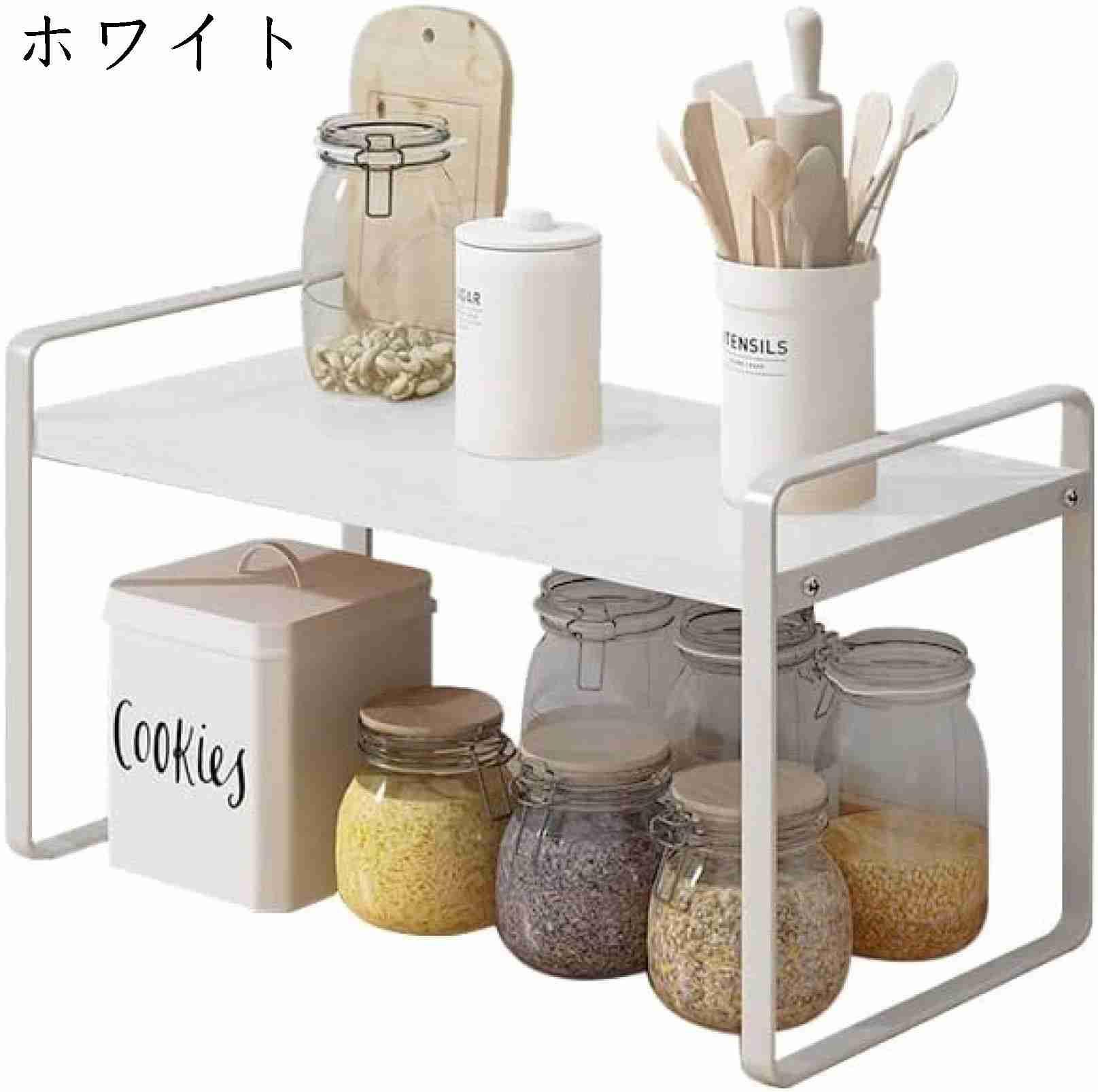 【楽天市場】キッチンラック収納 シンク下 収納 キッチン 棚 調味料ラック 卓上ラック 棚 キッチン ラック 卓上 棚コの字ラック 多機能収納 花台 組み立て簡単 グ/台所/寝室/オフィス ...