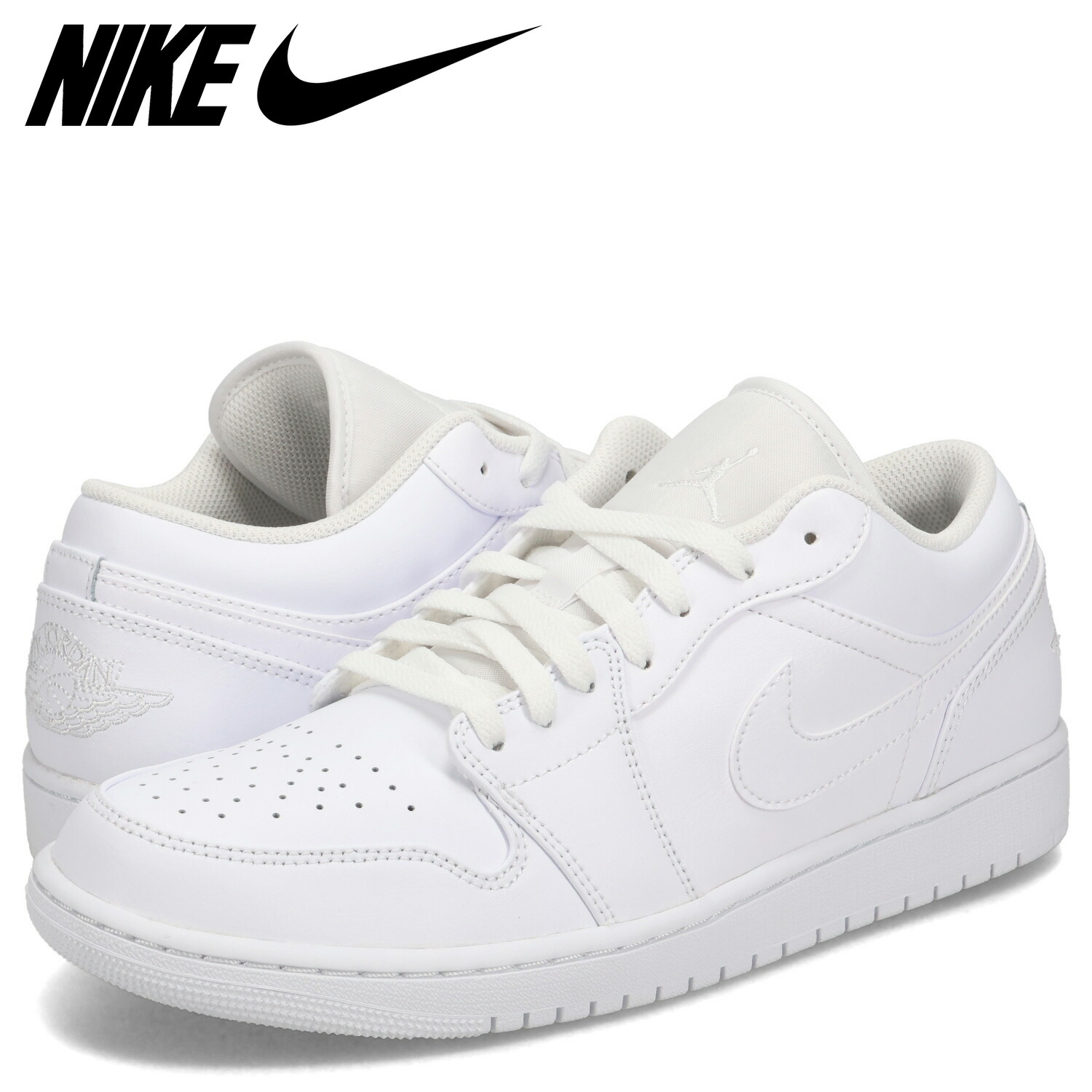 【楽天市場】NIKE AIR JORDAN 1 LOW ナイキ エアジョーダン1 ロー スニーカー メンズ ホワイト 白 553558-136 ...