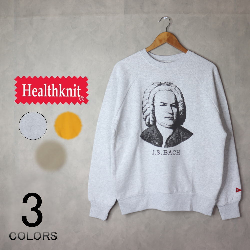 【楽天市場】定番 ヘルスニット Healthknit クラシック スウェット クルーネック J.S BACH 54020 アッシュグレー ...