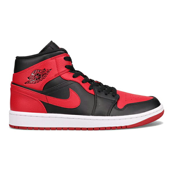 【楽天市場】【送料無料】NIKE AIR JORDAN 1 MID UNBRED 2021 BLACK RED 554724-074 ナイキ ...