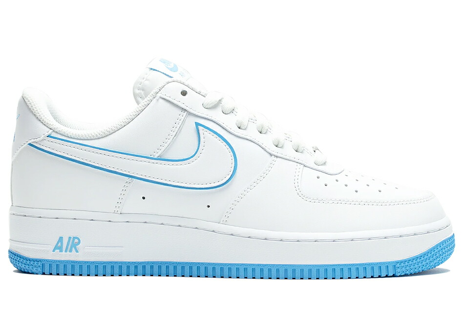 【楽天市場】NIKE AIR FORCE 1 '07 DV0788-101 WHITE/UNIVERSITY BLUE/WHITEナイキ エア ...