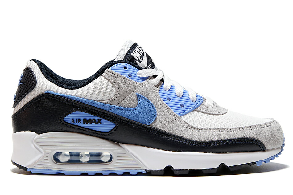 【楽天市場】NIKE AIR MAX 90 DQ4071-101 WHITE/UNIVERSITY BLUE-PURE PLATINUMナイキ ...
