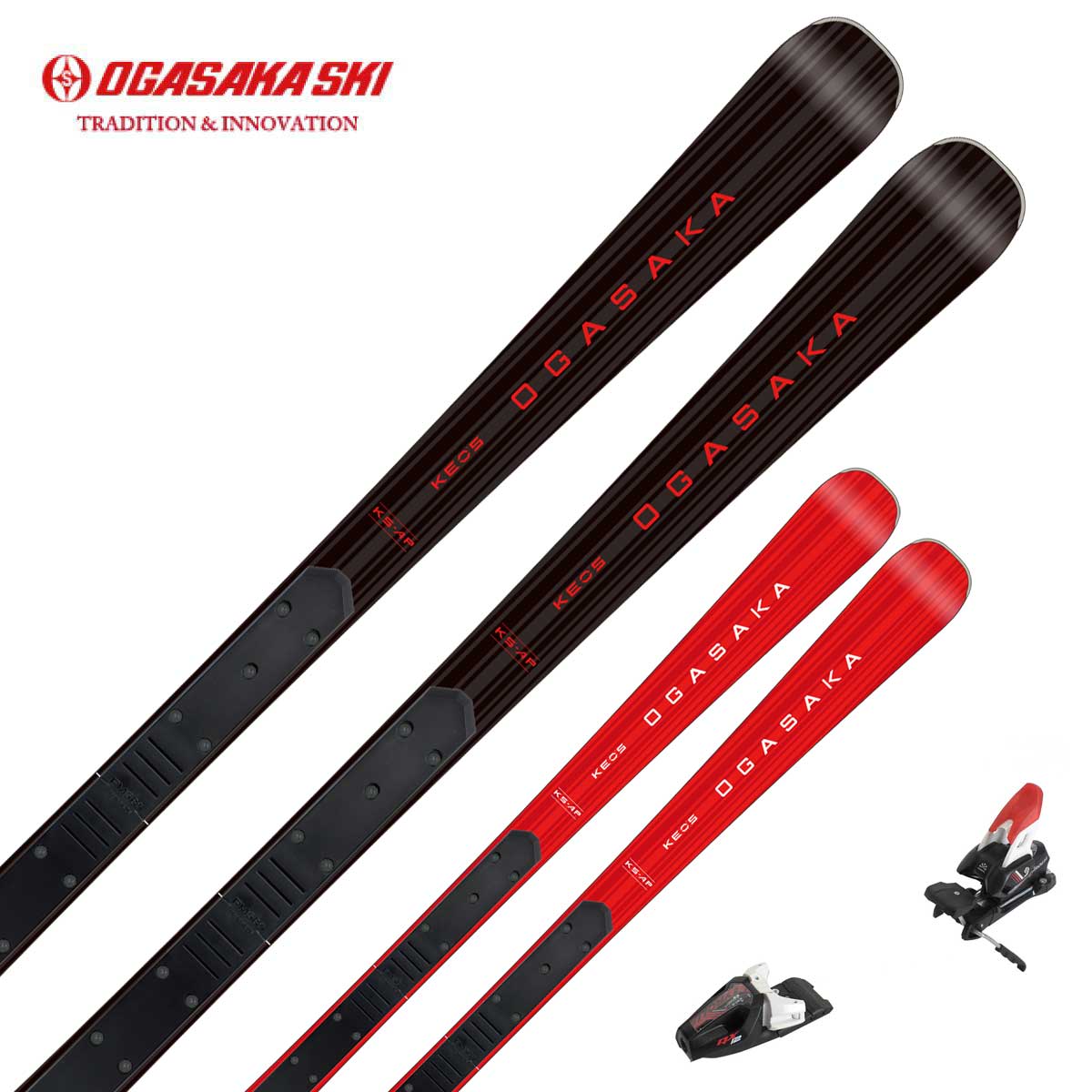 【楽天市場】OGASAKA オガサカ スキー板 メンズ レディース＜2026＞KEO'S 〔ケオッズ〕 KS-AP BK/RD + FM585 + チロリア RX 12 GW ビンディング ...