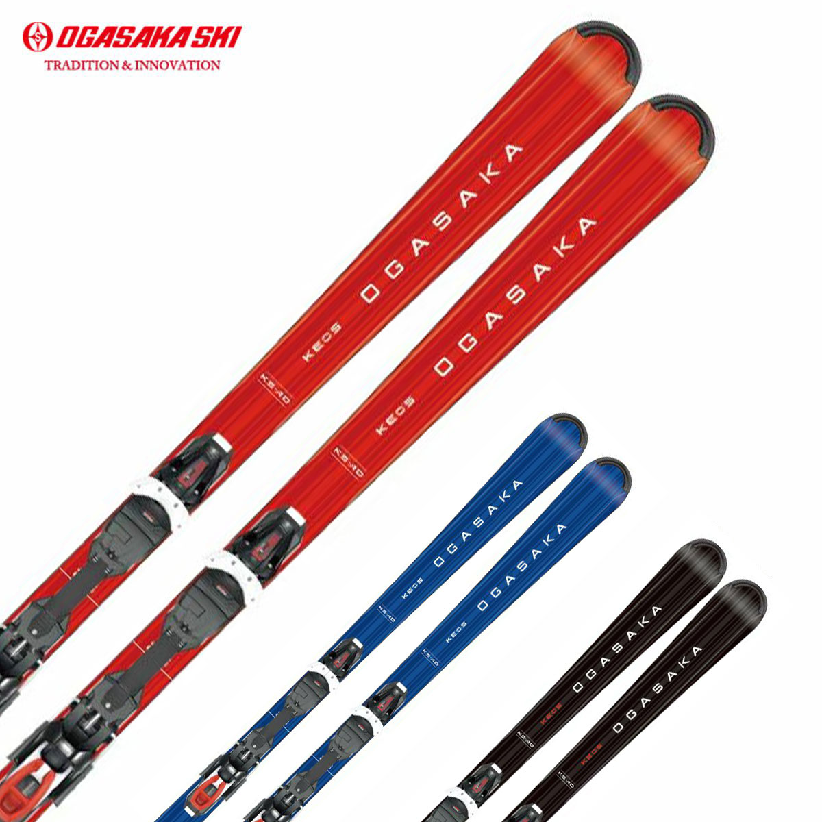 【楽天市場】OGASAKA オガサカ スキー板 メンズ レディース＜2026＞KEO'S 〔ケオッズ〕 KS-AD BK/RD/BL + PRD 11 GW BK/WT/RDビンディング ...